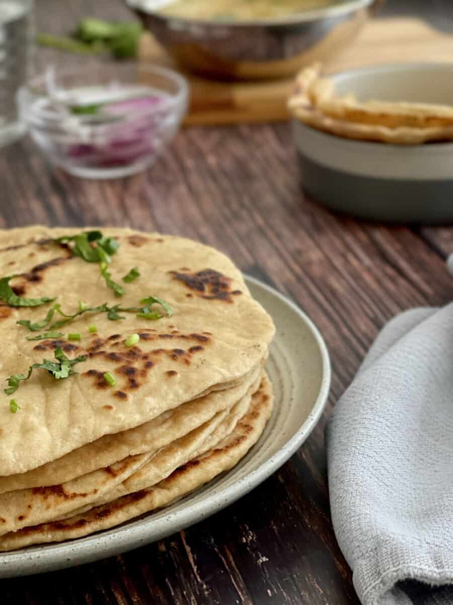 Whole Wheat Naan (Easy Indian Bread Recipe with no Yeast) — Love ...