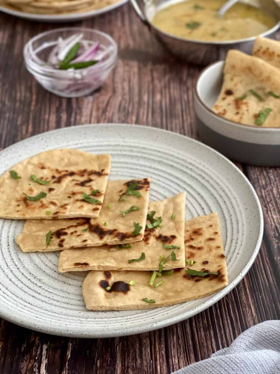 Whole Wheat Naan (Easy Indian Bread Recipe with no Yeast) — Love ...